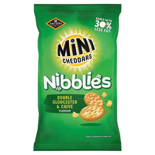 Jacobs Mini Cheddars Nibblies Double Gloucester & Chive– HooGe Brands