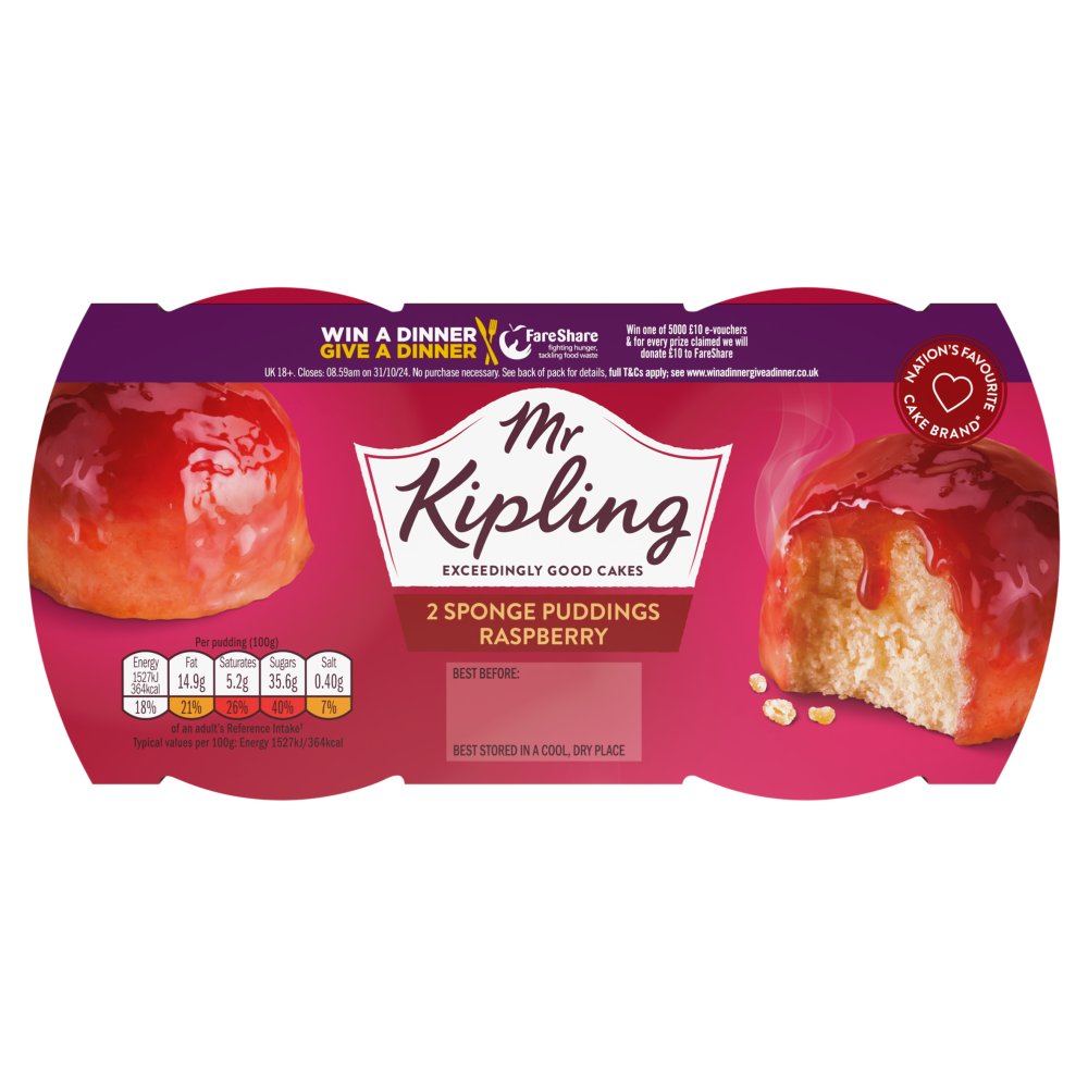 Mr Kipling Raspberry Sponge Pudding– HooGe Brands