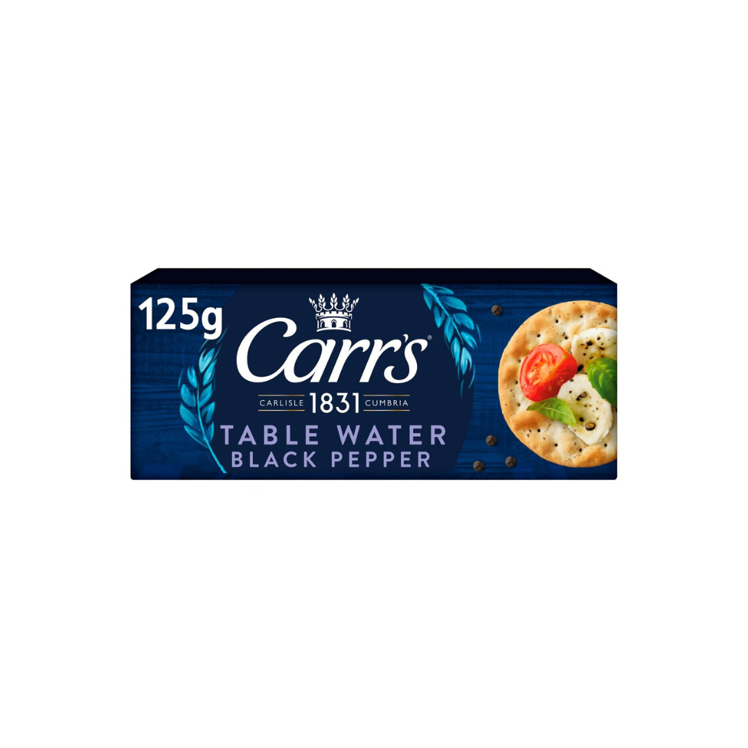 Carr's Table Water Biscuits Cracked Black Pepper Box– HooGe Brands