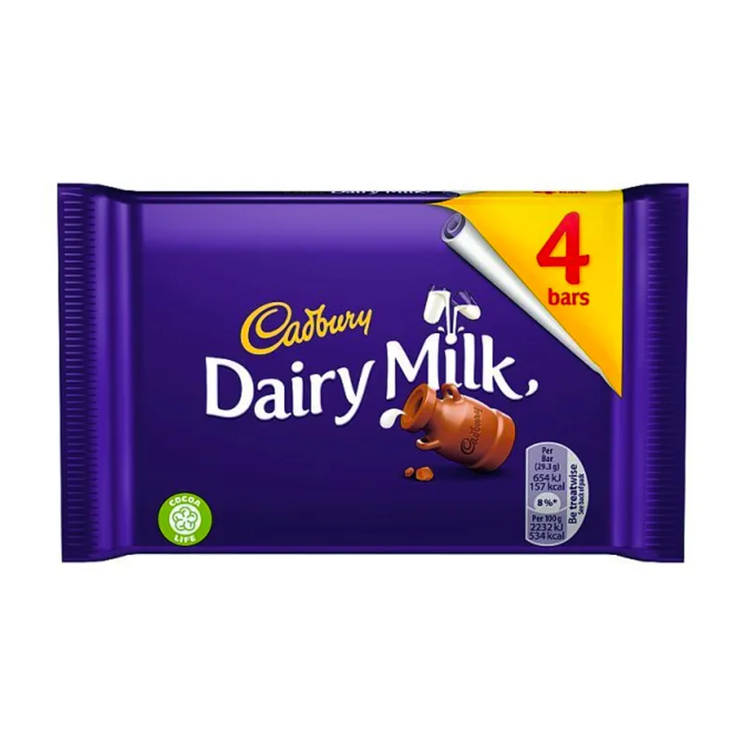 Cadbury Dairy Milk 4 Pack 108,8G X 14 (LP)– HooGe Brands
