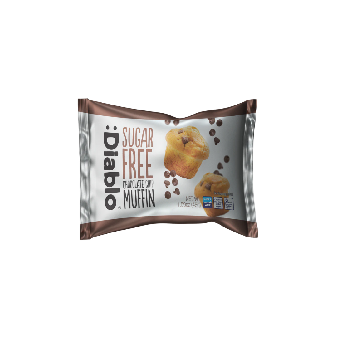 :Diablo SF Single Choclate Chip Muffin 45g– HooGe Brands