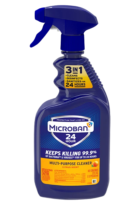 Microban 24 Hour Multipurpose Antibacterial Cleaning Spray– HooGe Brands