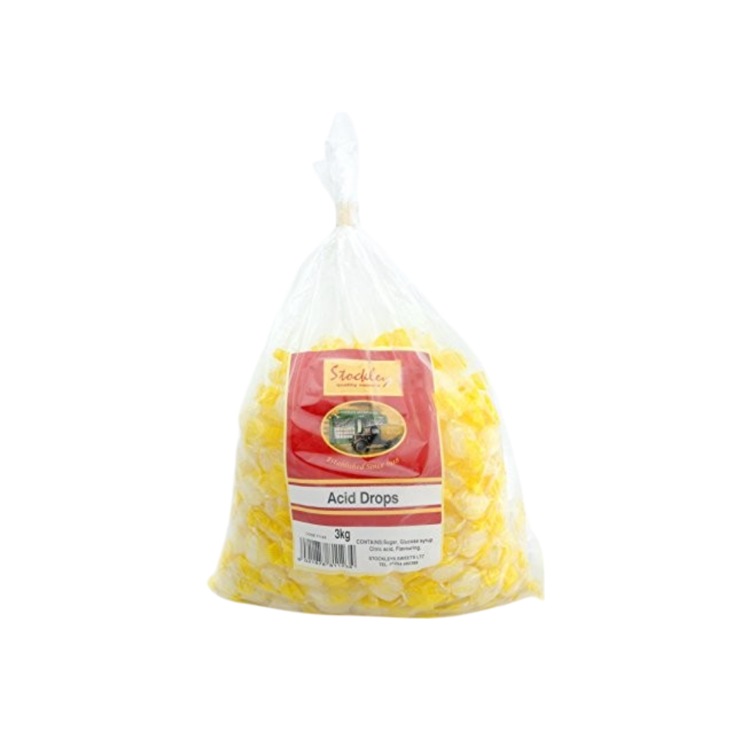 Stockley's Wrapped Hard Sweet Acid Drops 3kg– HooGe Brands